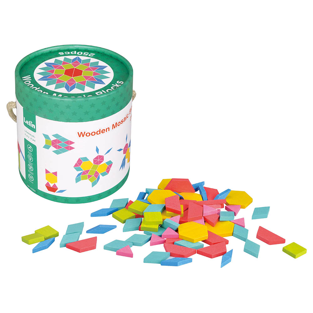 Lelin Wooden Mosaic Blocks 250pcs - Toy Dubai (Toys MENA LLC)