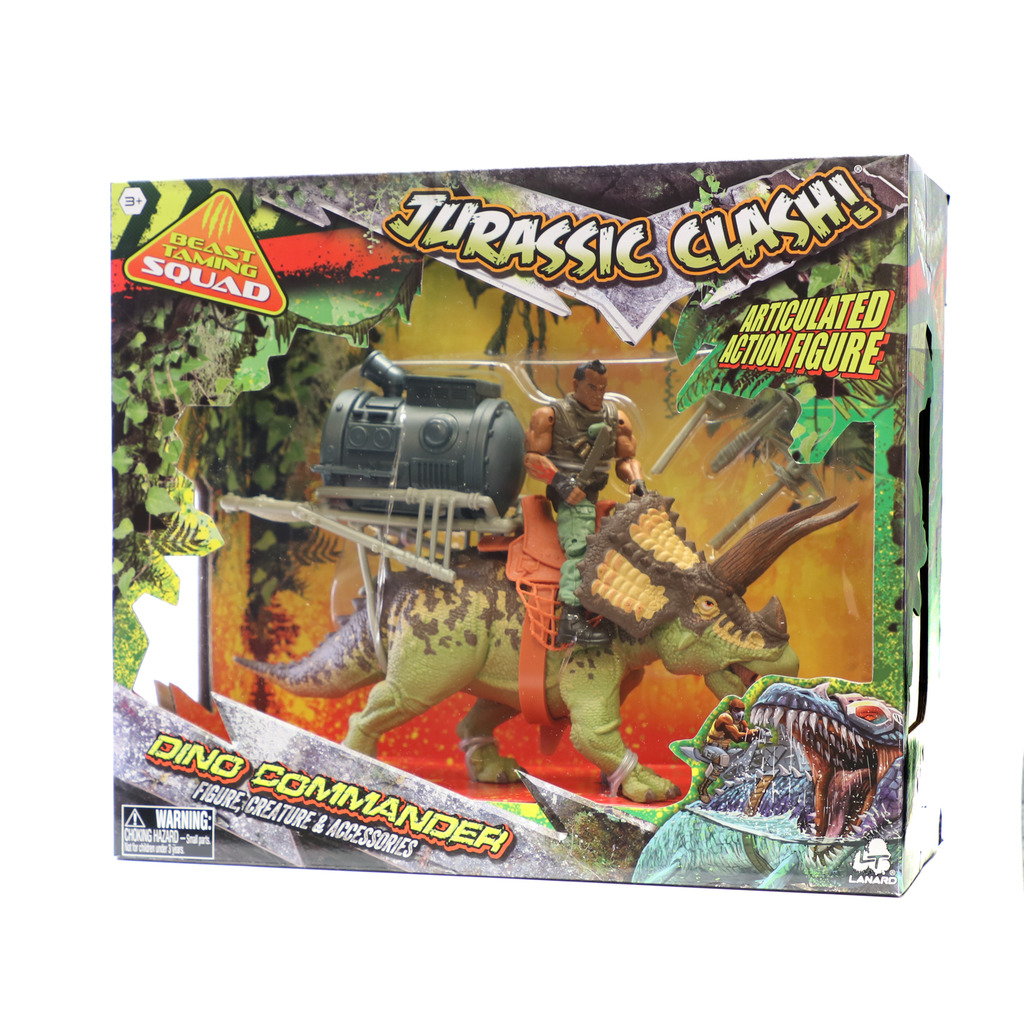 Jurassic Clash Dino Commander - Triceratops - Toy Dubai (Toys MENA LLC)