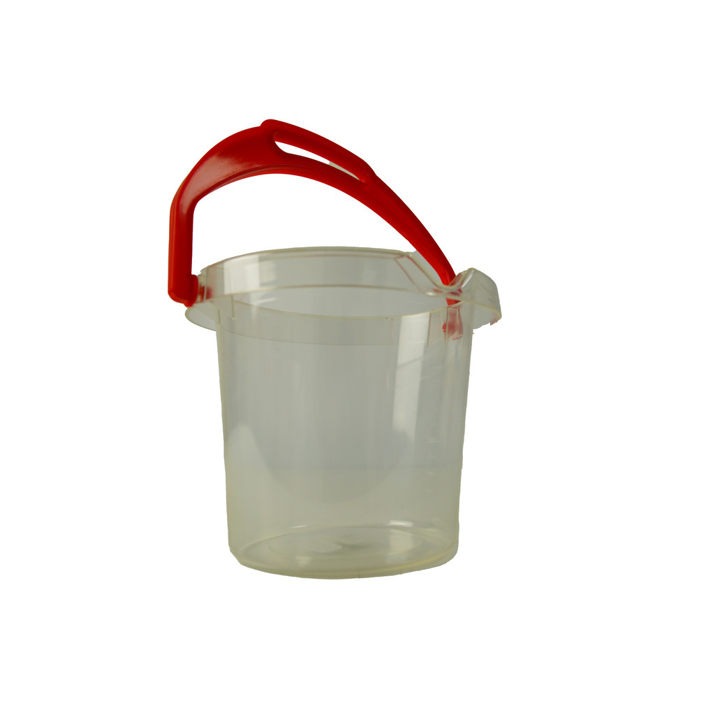 Transparent Bucket - Red - Toy Dubai (Toys MENA LLC)