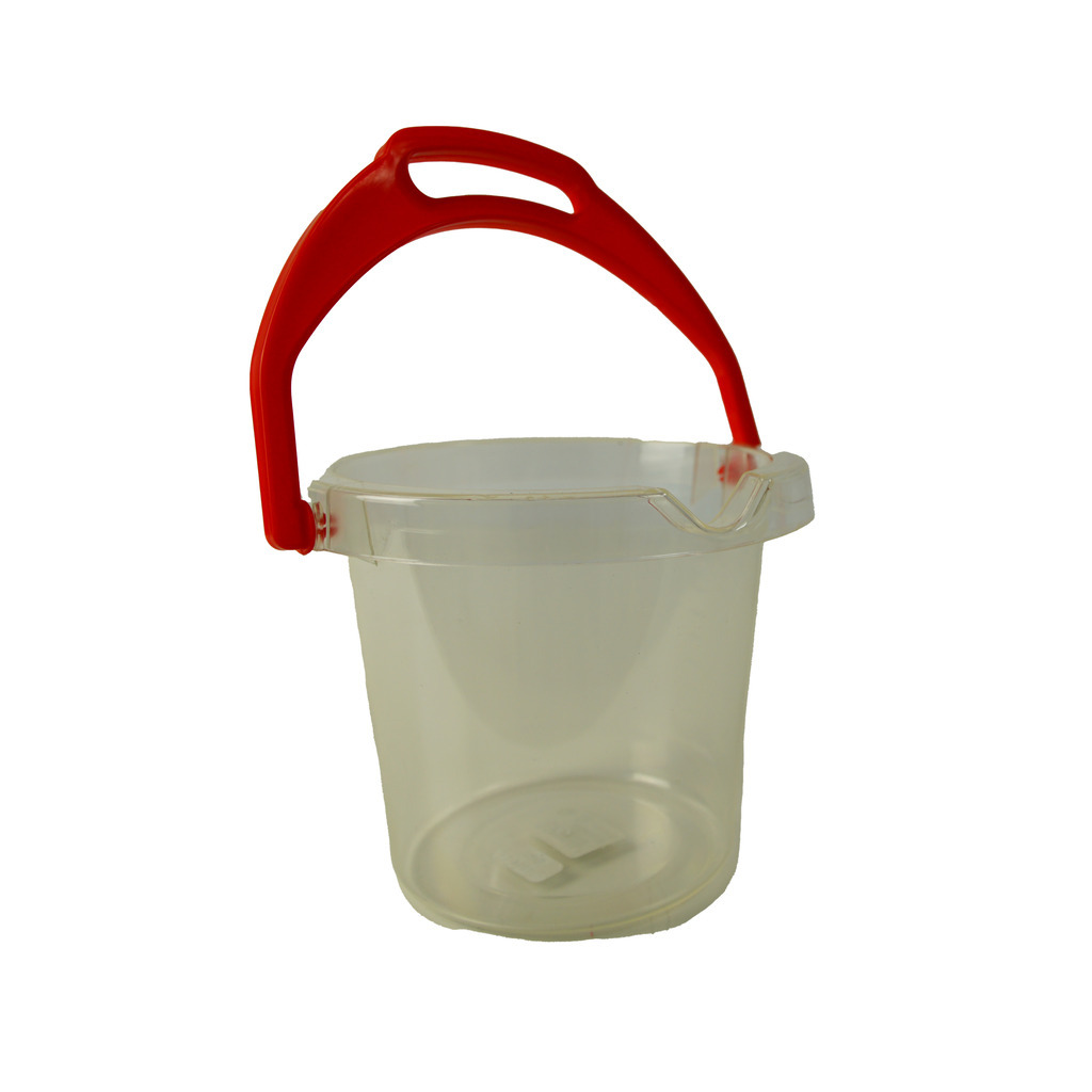 Frosted Transparent Bucket - Red - Toy Dubai (Toys MENA LLC)