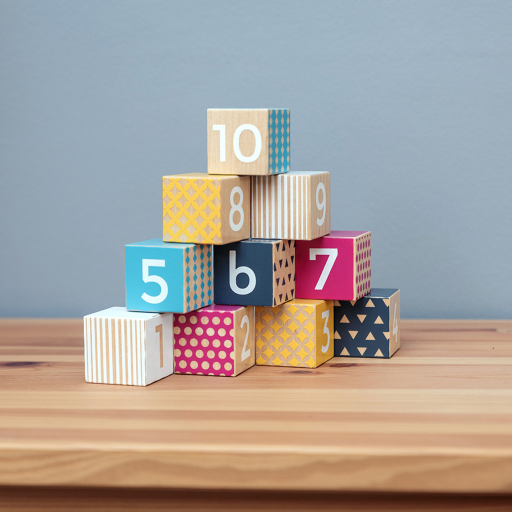 Bigjigs - Wooden Number Blocks - Toy Dubai (Toys MENA LLC)