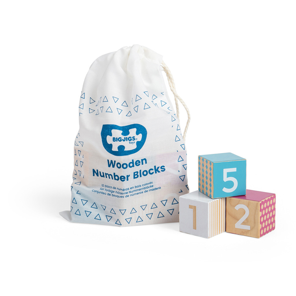 Bigjigs - Wooden Number Blocks - Toy Dubai (Toys MENA LLC)