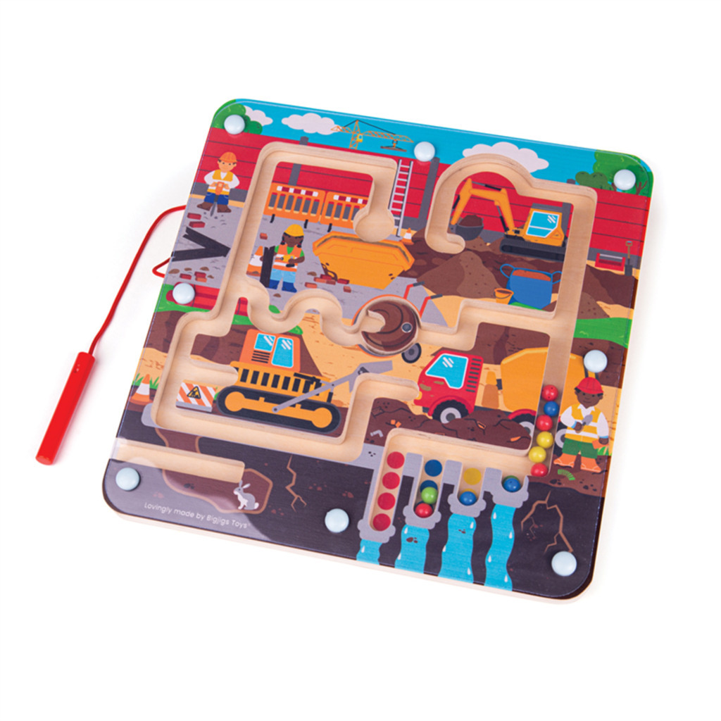 Bigjigs - Construction Maze Puzzle - Toy Dubai (Toys MENA LLC)