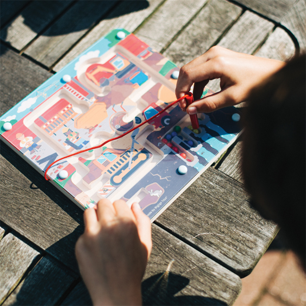 Bigjigs - Construction Maze Puzzle - Toy Dubai (Toys MENA LLC)