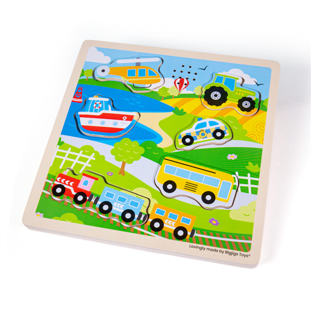 Bigjigs - Sound Puzzle - Transport - Toy Dubai (Toys MENA LLC)