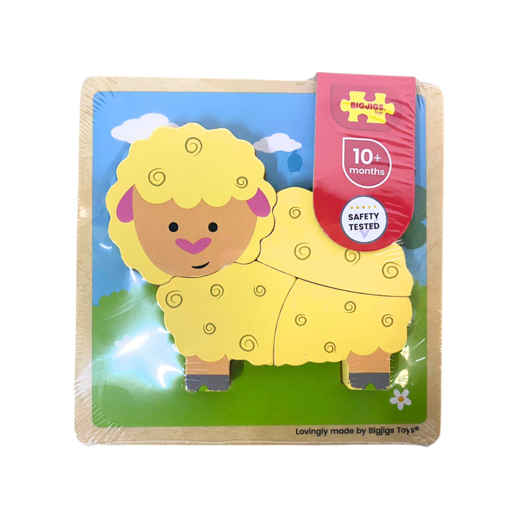 Bigjigs - Chunky Lift Out Sheep Puzzle - Toy Dubai (Toys MENA LLC)