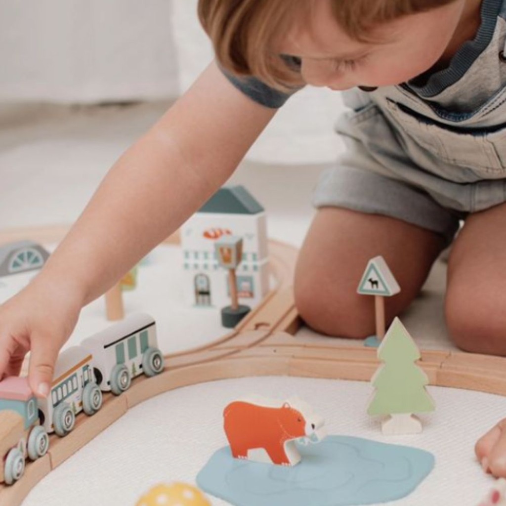 Bigjigs - Woodland Animal Train Set - Toy Dubai (Toys MENA LLC)