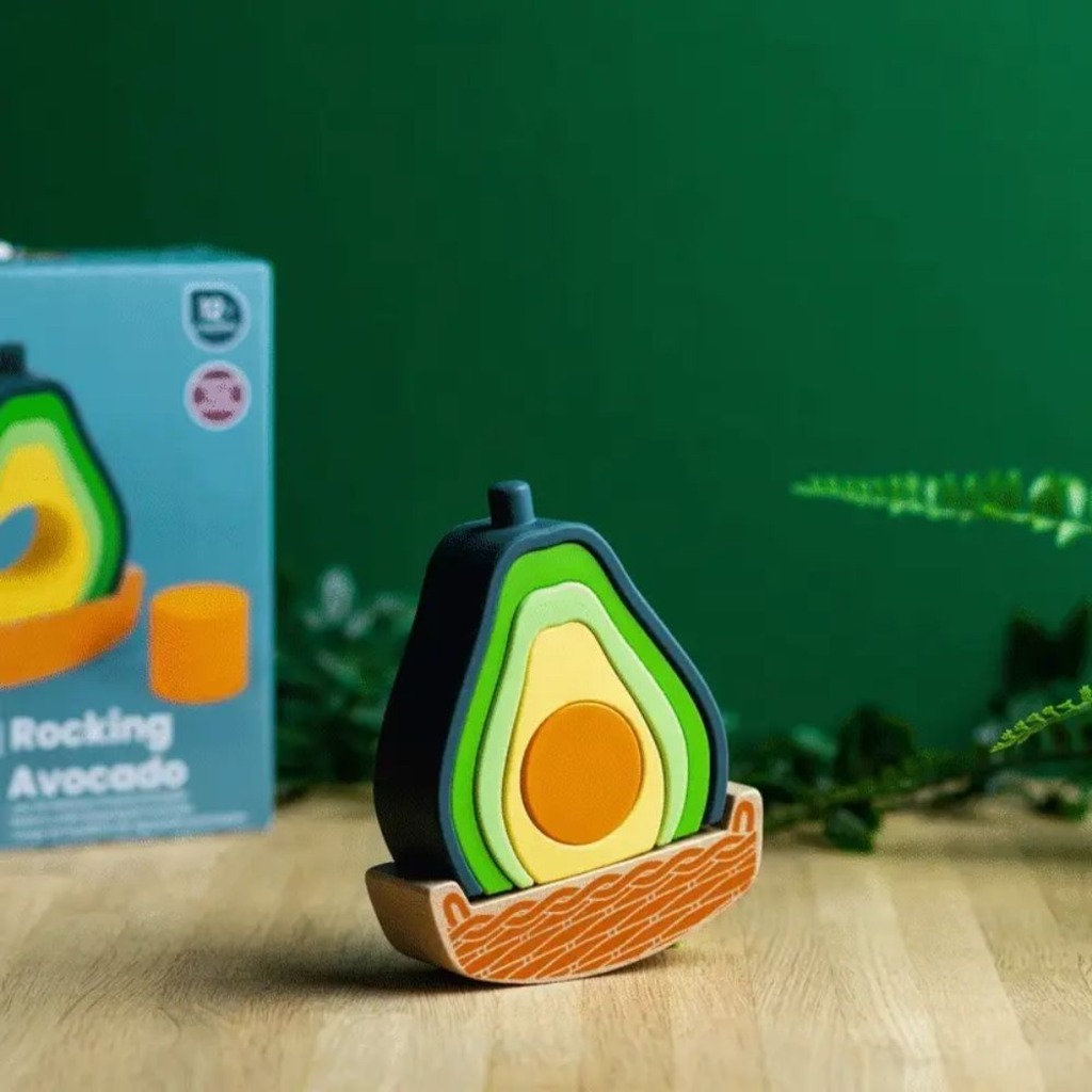 Bigjigs - Rocking Avocado - Toy Dubai (Toys MENA LLC)