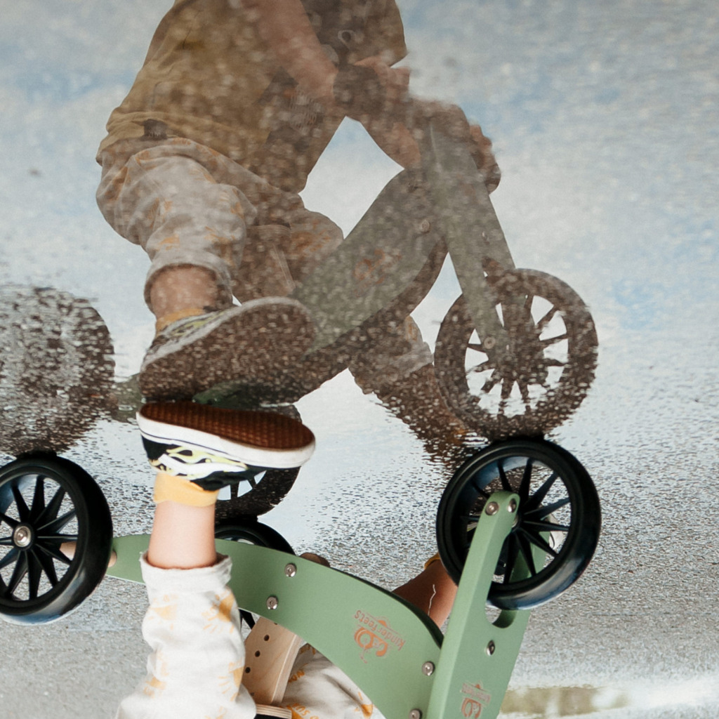 2-in-1 Tiny Tot Tricycle and Balance Bike - Sage - Toy Dubai (Toys MENA LLC)