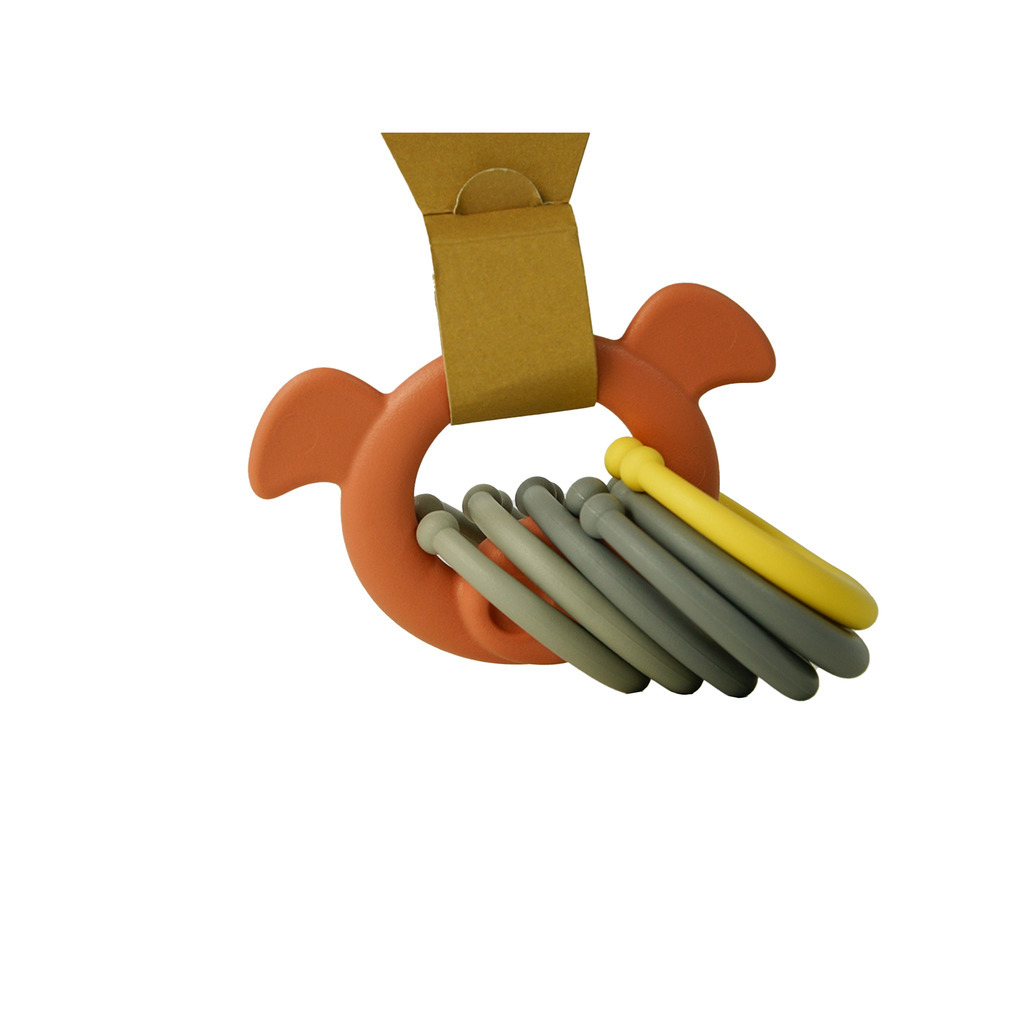 Bioplastic Tiny Teether Ring Chain - Pig (Coral) - Toy Dubai (Toys MENA ...