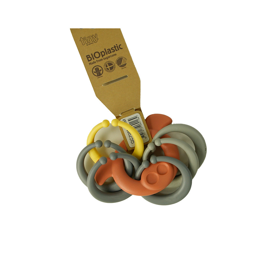 Bioplastic Tiny Teether Ring Chain - Pig (Coral) - Toy Dubai (Toys MENA ...