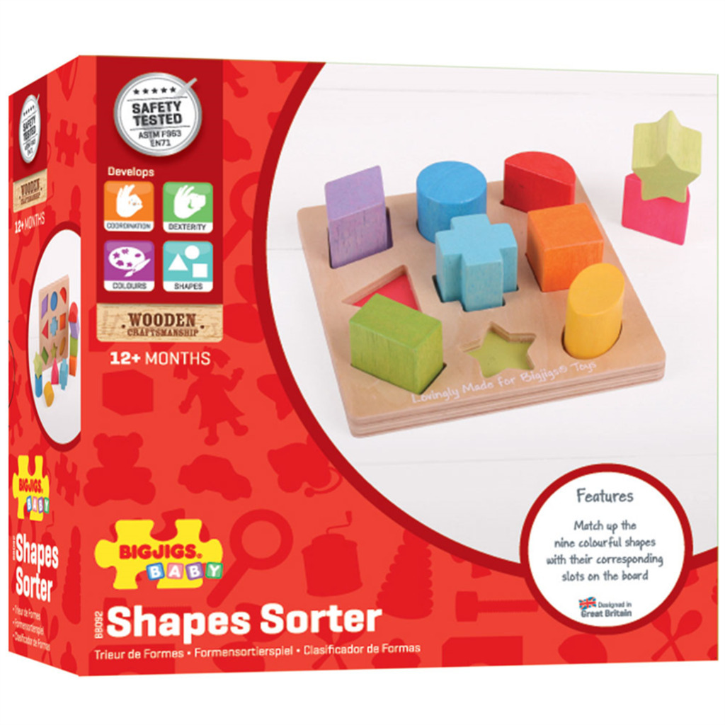 Bigjigs - Shapes Board - Toy Dubai (Toys MENA LLC)