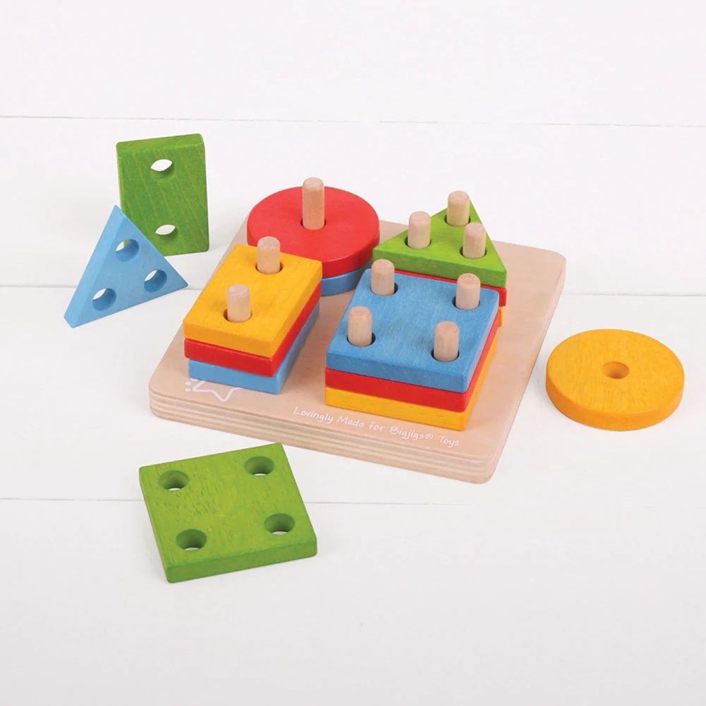 Bigjigs - Four Shape Sorter - Toy Dubai (Toys MENA LLC)