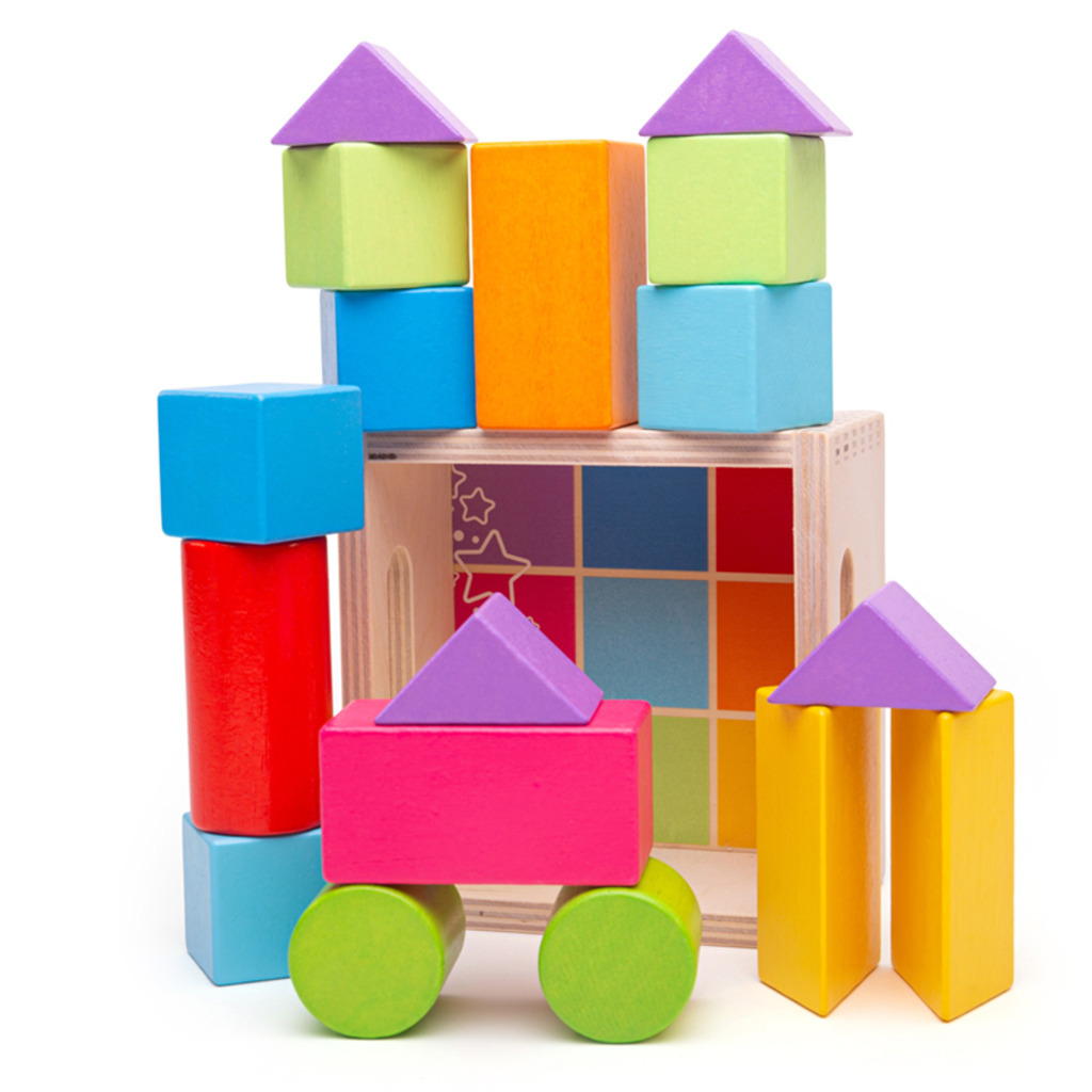 Bigjigs - Rainbow Building Blocks - Toy Dubai (Toys MENA LLC)