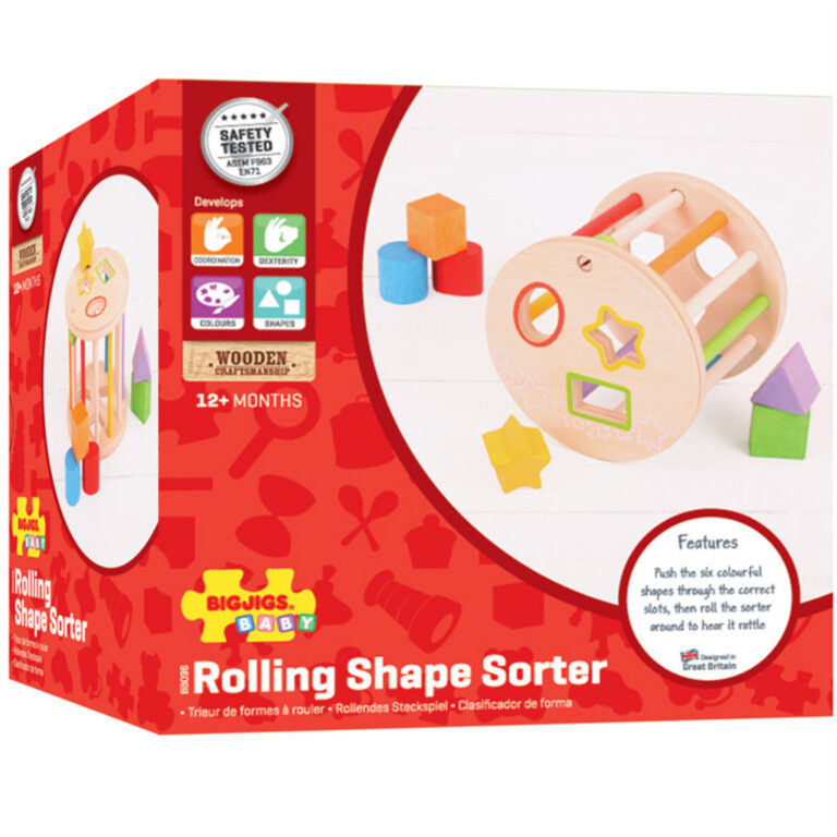 Bigjigs - Rolling Shape Sorter - Toy Dubai (Toys MENA LLC)