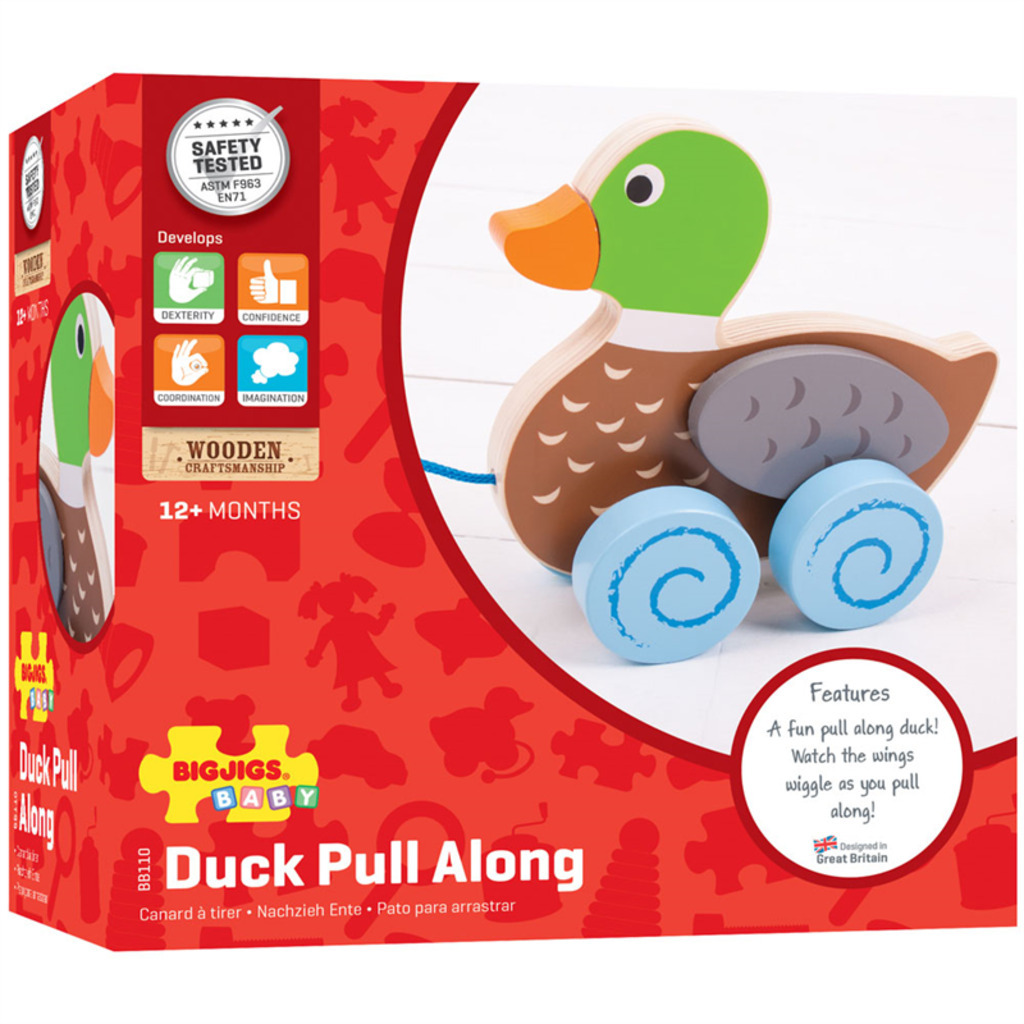 Bigjigs - Duck Pull Along - Toy Dubai (Toys MENA LLC)