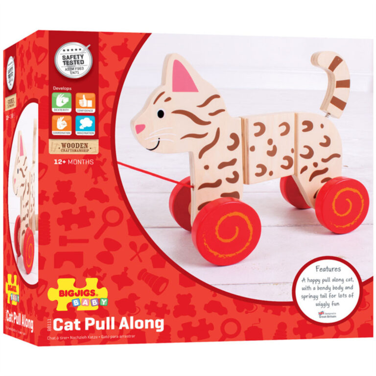 Bigjigs - Cat Pull Along - Toy Dubai (Toys MENA LLC)
