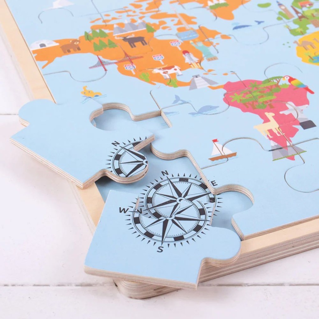 Bigjigs - World Map Puzzle - Toy Dubai (Toys MENA LLC)