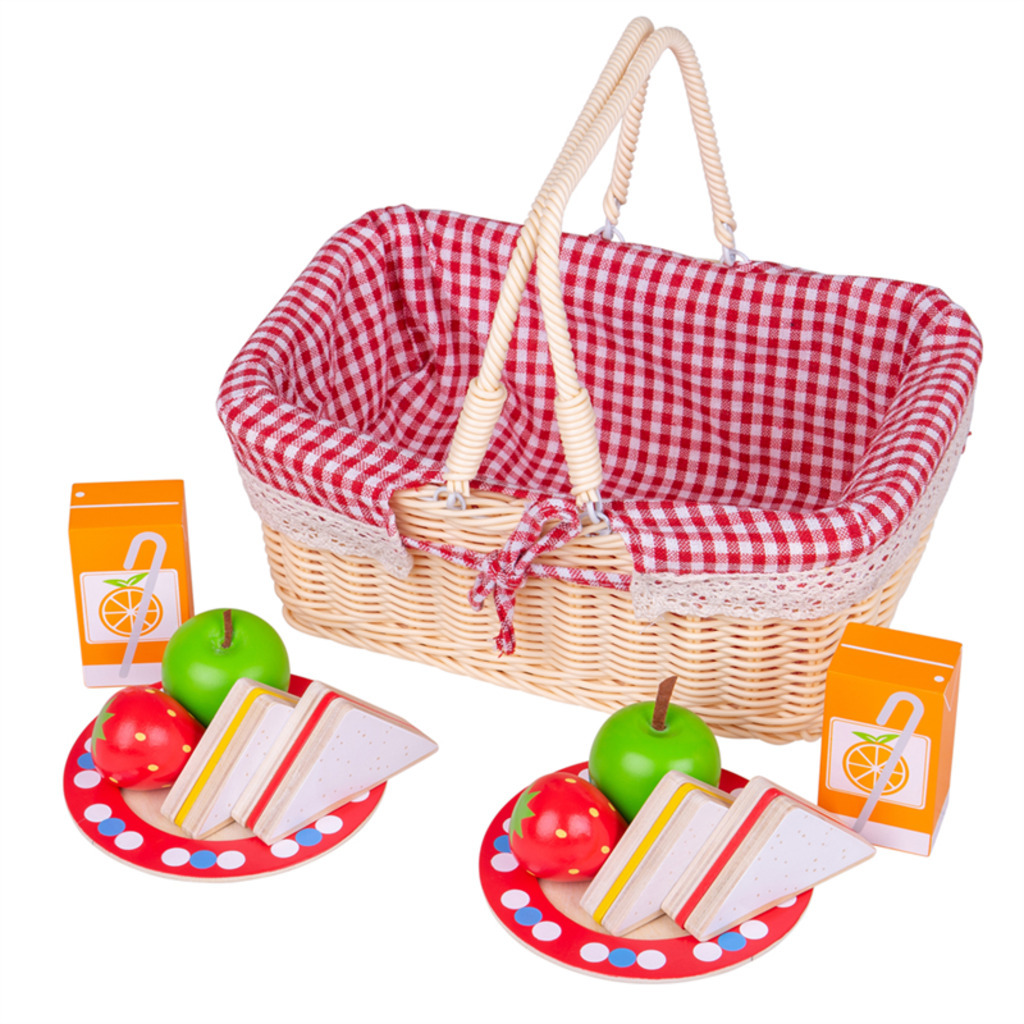 Bigjigs - Picnic Basket Set - Toy Dubai (Toys MENA LLC)
