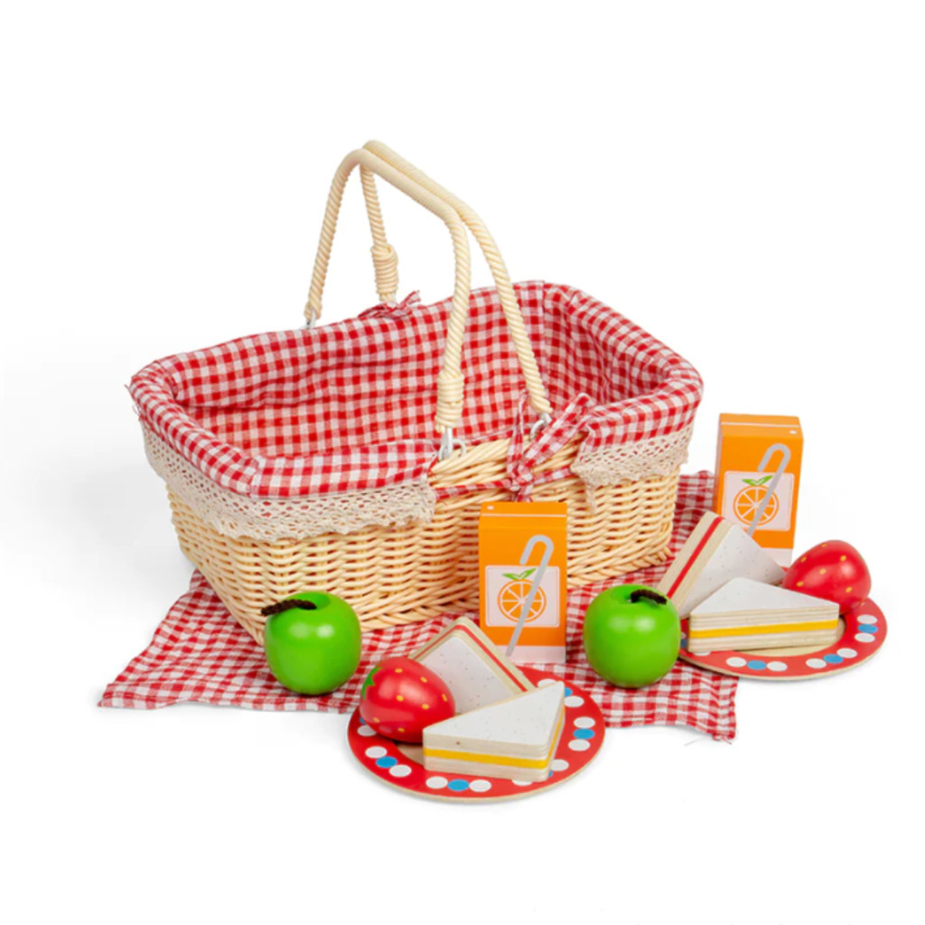 Bigjigs - Picnic Basket Set - Toy Dubai (Toys MENA LLC)
