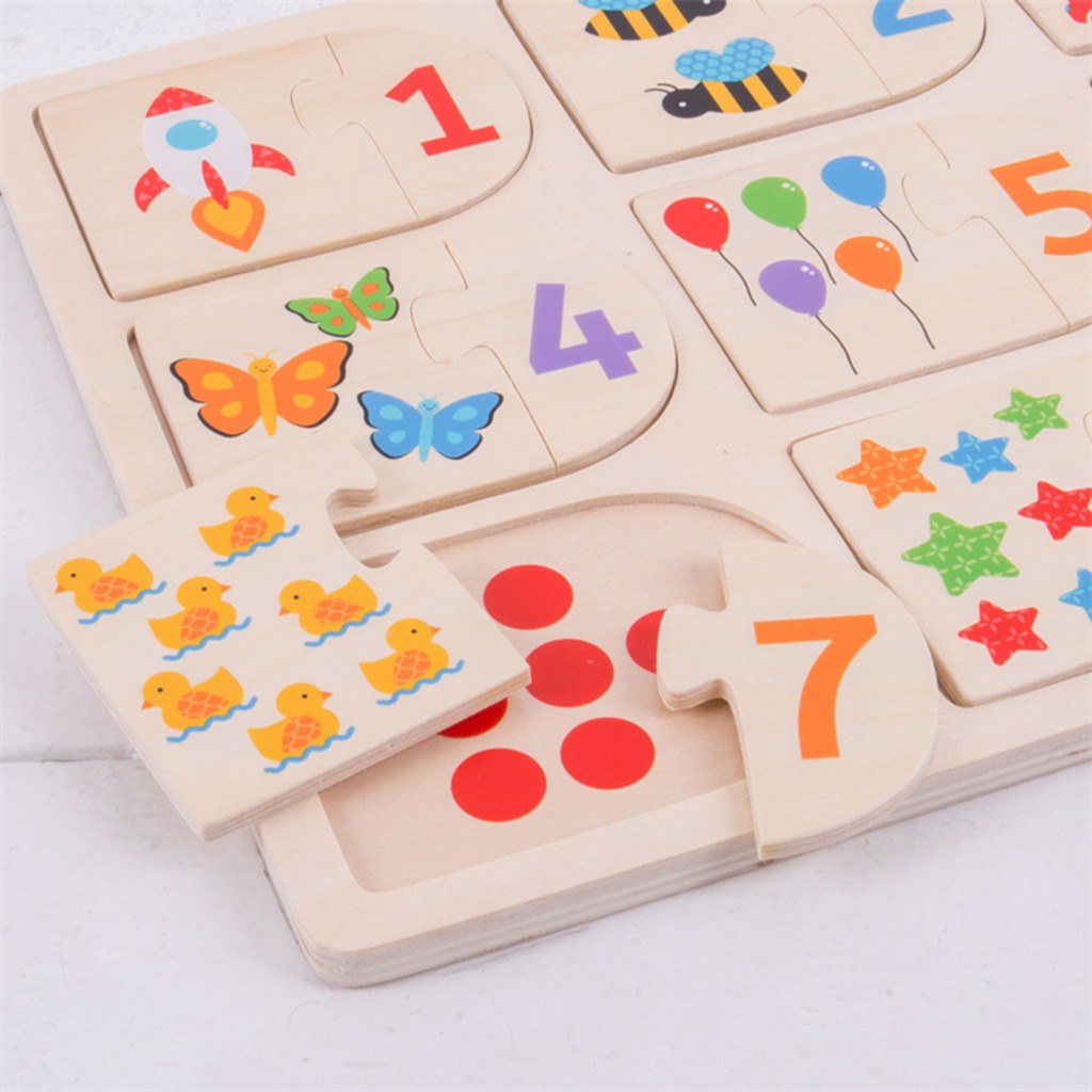 Bigjigs - Picture and Number Matching Puzzle - Toy Dubai (Toys MENA LLC)