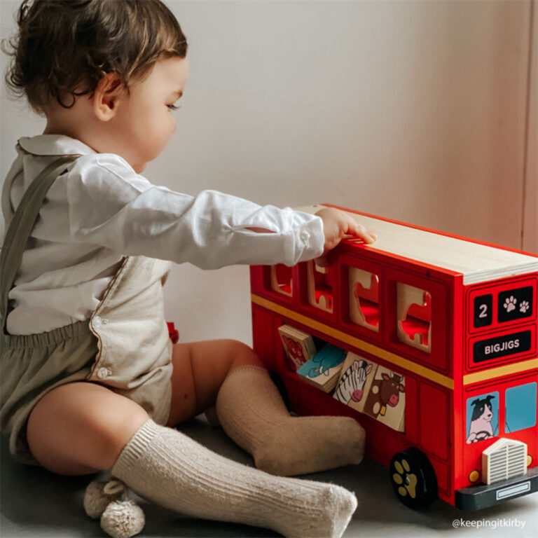 Bigjigs - Animal Shape Sorter Bus - Toy Dubai (Toys MENA LLC)