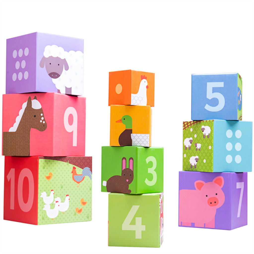 Bigjigs - Farmyard Stacking Cubes - Toy Dubai (Toys MENA LLC)