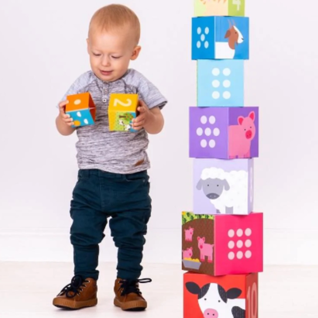 Bigjigs - Farmyard Stacking Cubes - Toy Dubai (Toys MENA LLC)