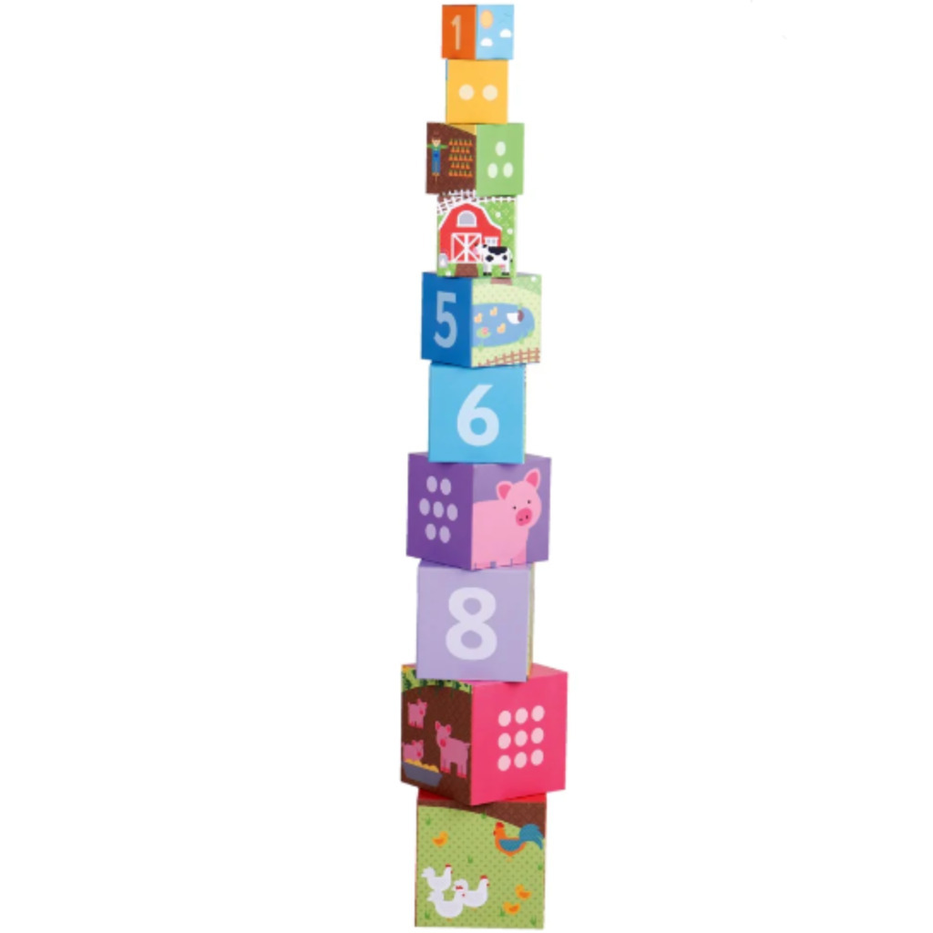 Bigjigs - Farmyard Stacking Cubes - Toy Dubai (Toys MENA LLC)