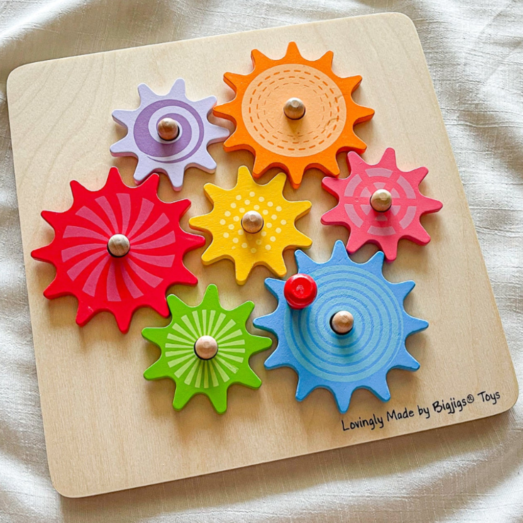 Bigjigs Cog Puzzle Toy Dubai Toys Mena Llc
