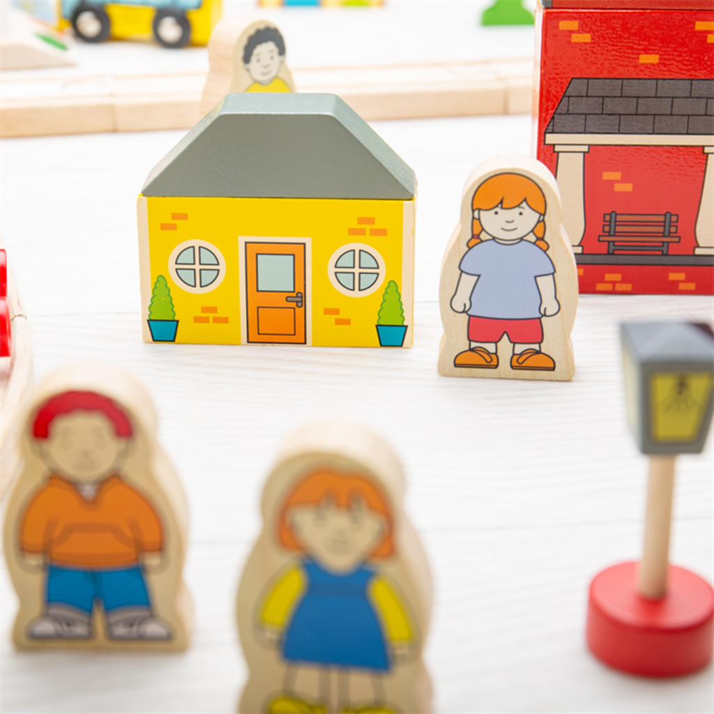Bigjigs - Town and Country Train Set - Toy Dubai (Toys MENA LLC)