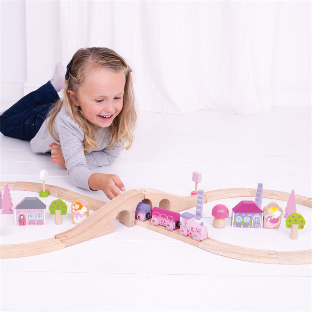Bigjigs - Fairy Pink Train Set - Toy Dubai (Toys MENA LLC)