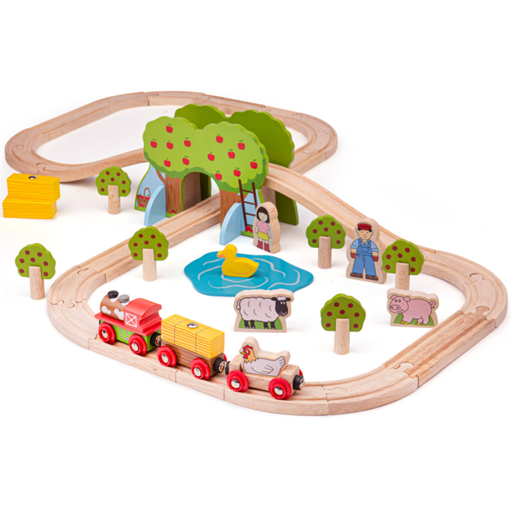 Bigjigs - Farm Train Set - Toy Dubai (Toys MENA LLC)
