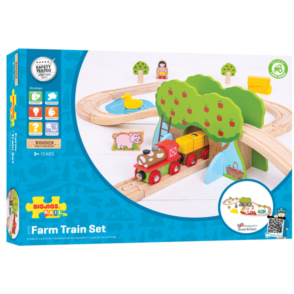 Bigjigs - Farm Train Set - Toy Dubai (Toys MENA LLC)