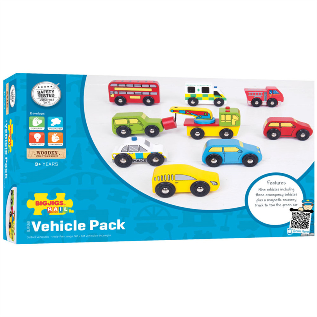 Bigjigs - Road Vehicle Set - Toy Dubai (Toys MENA LLC)