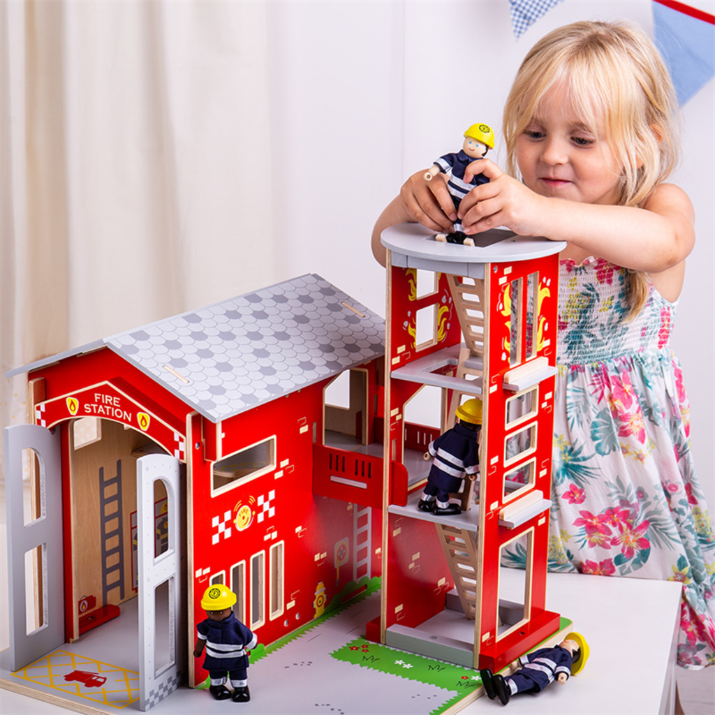 Bigjigs - City Fire Station - Toy Dubai (Toys MENA LLC)
