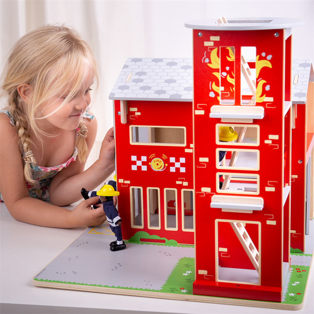 Bigjigs - City Fire Station - Toy Dubai (Toys MENA LLC)