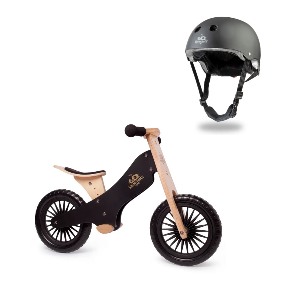 Toddler Balance Bike + Helmet - Black - Toy Dubai (Toys MENA LLC)