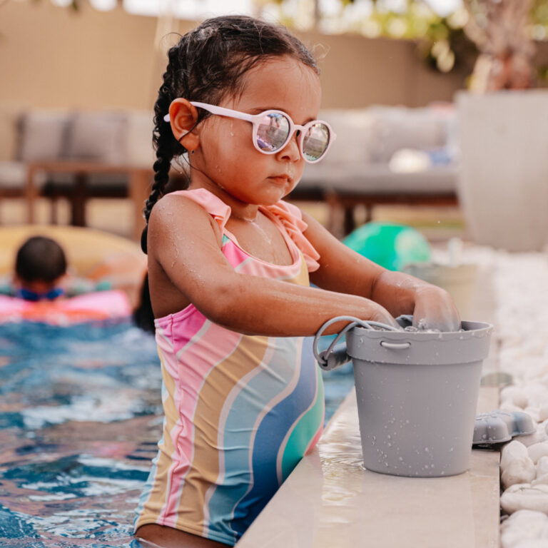 Silicone Beach Bucket and Spade 6 Pc Set - Powder Blue - Toy Dubai ...