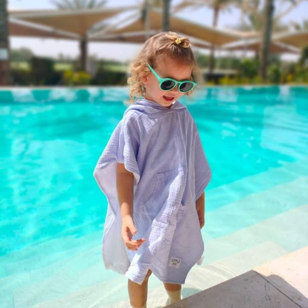 Hooded Beach Towel - Periwinkle (0-2 Years) - Toy Dubai (Toys MENA LLC)