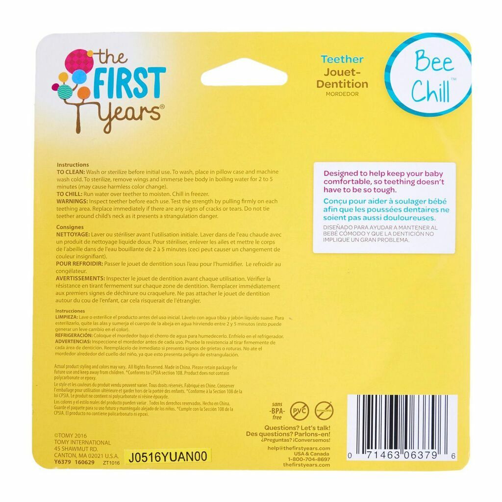 The First Years -Bee Chill Teether - Toy Dubai (Toys MENA LLC)