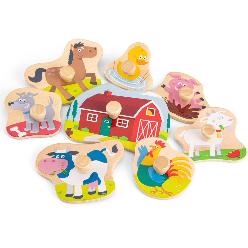 Peg Puzzle - Farm - 8 pieces - Toy Dubai (Toys MENA LLC)