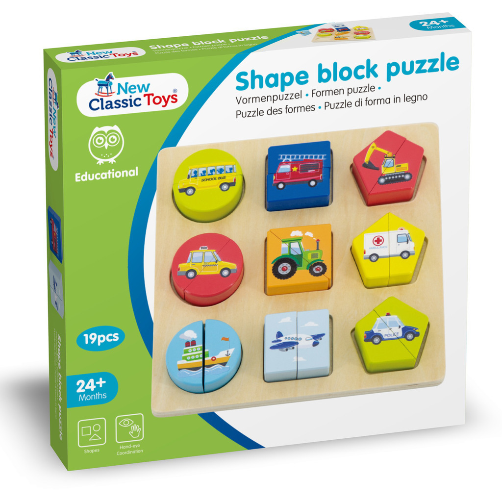 Shape Block Puzzle - Vehicles - Toy Dubai (Toys MENA LLC)