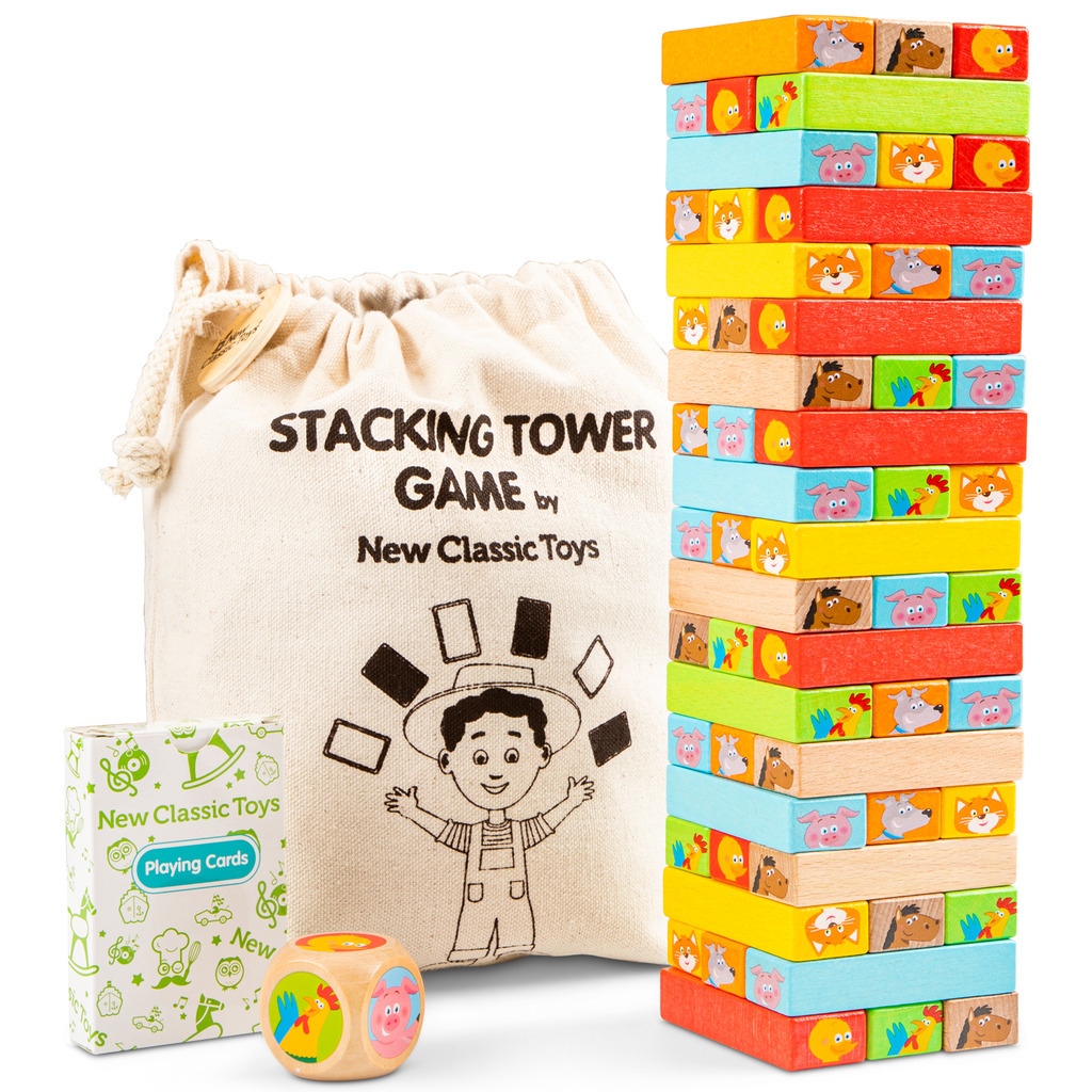 Wooden Block Tower - Toy Dubai (Toys MENA LLC)