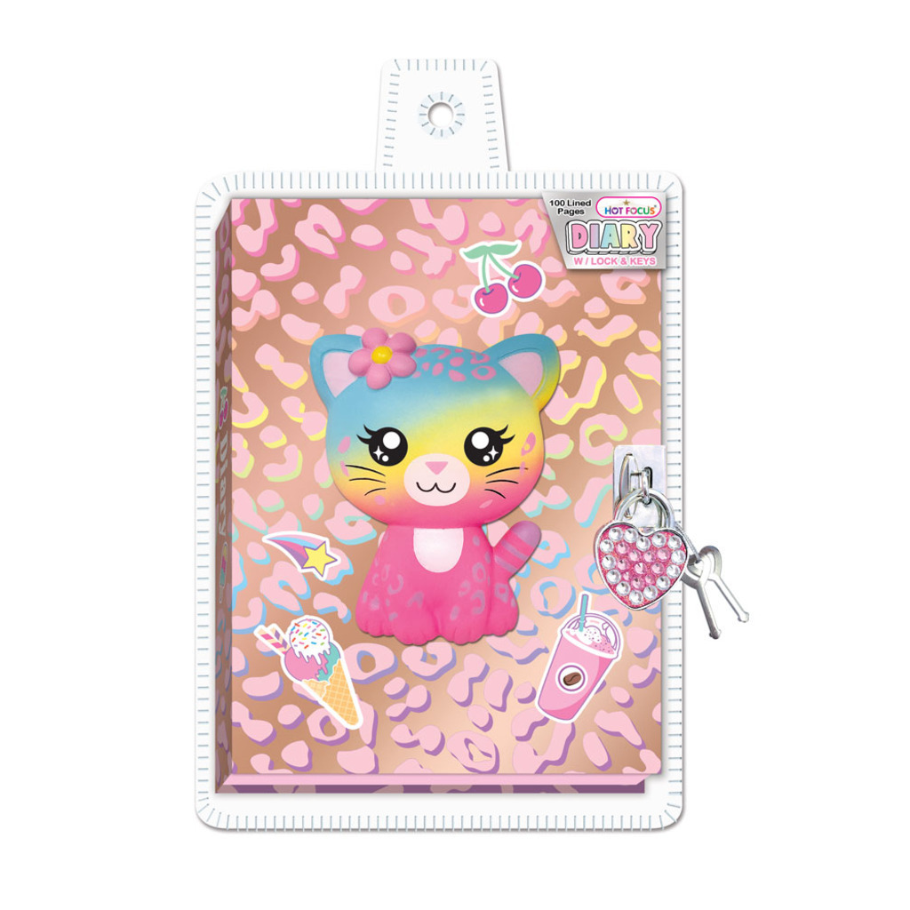 Hot Focus Diary with Lock & Keys - Leopard - Toy Dubai (Toys MENA LLC)