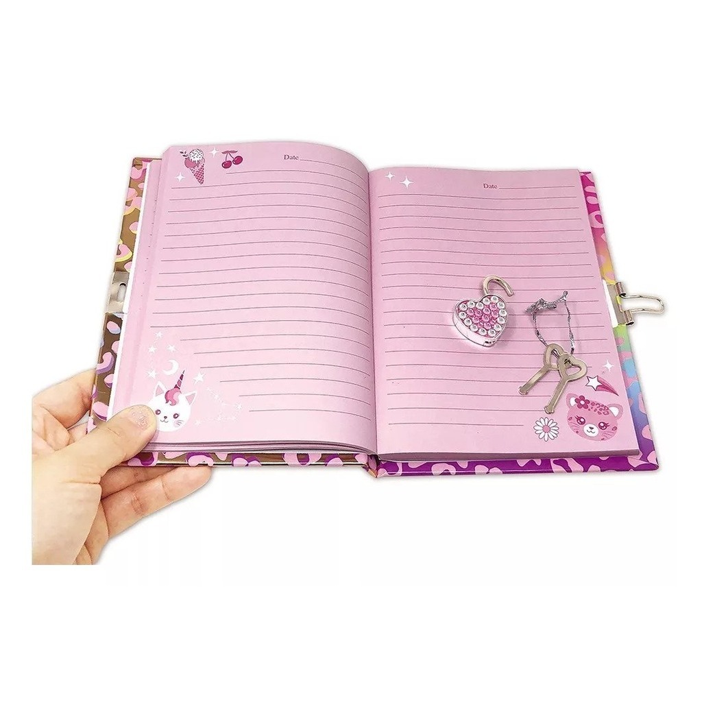 Hot Focus Diary with Lock & Keys - Leopard - Toy Dubai (Toys MENA LLC)