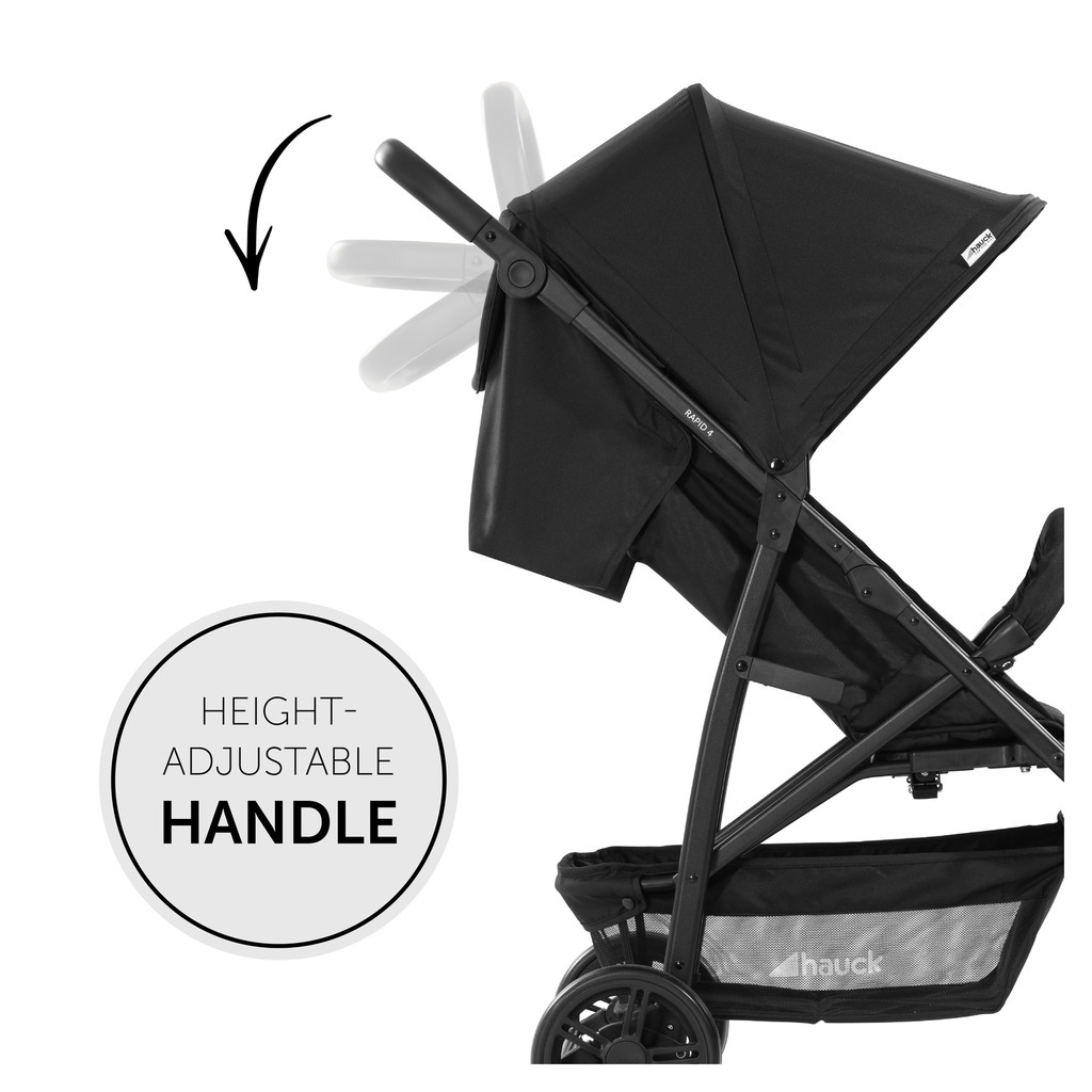 Hauck - standard stroller Rapid 4 - Black - Toy Dubai (Toys MENA LLC)