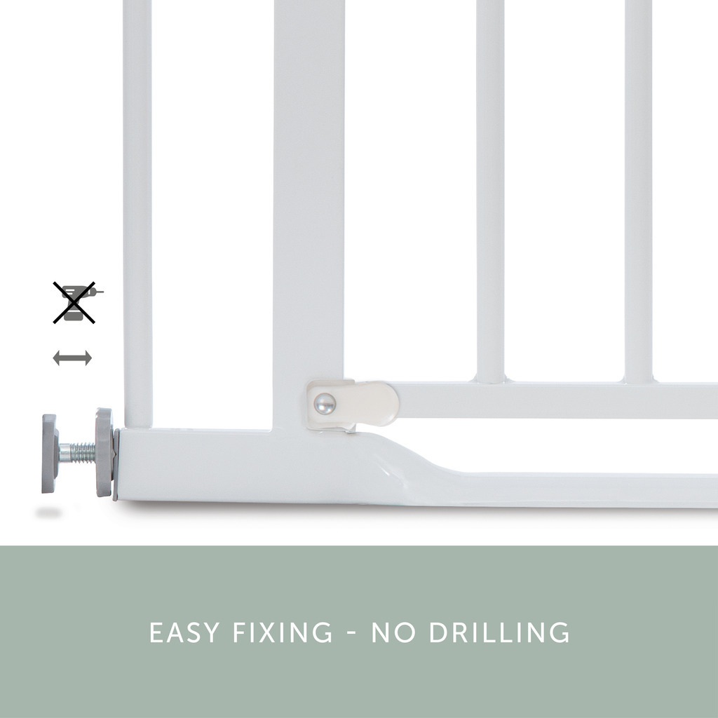 Hauck - safety gates Clear Step Gate - White - Toy Dubai (Toys MENA LLC)