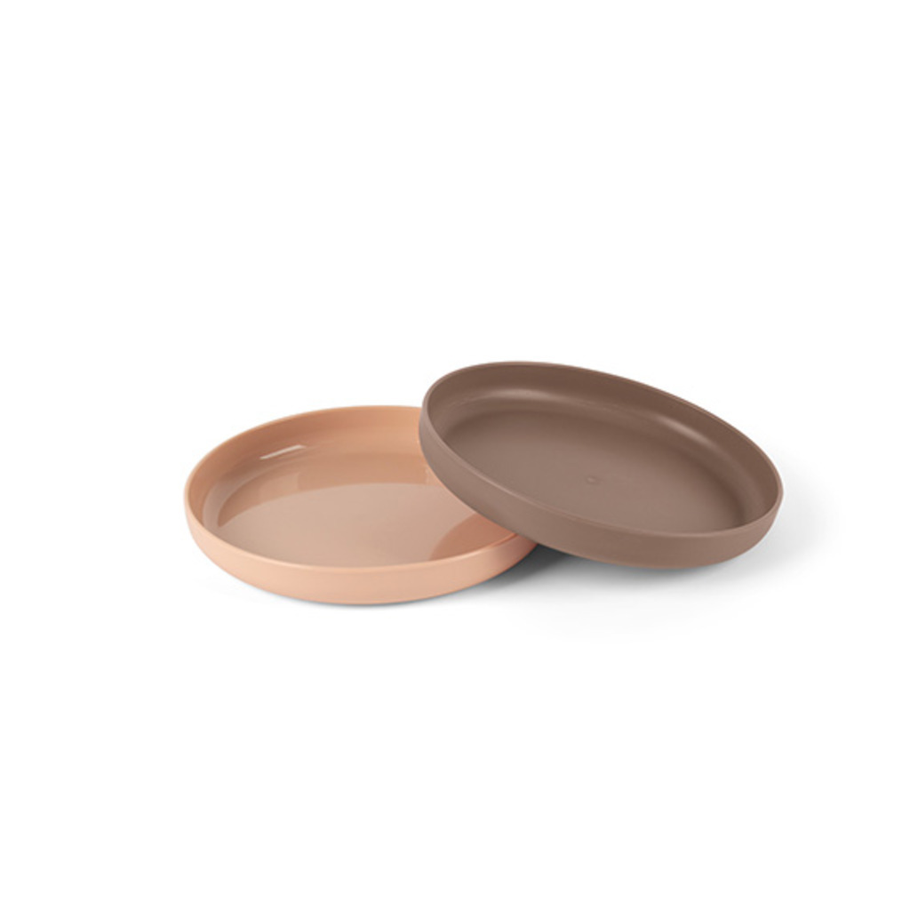 tiny BIO Plate Set - Caramel & Mocha - Toy Dubai (Toys MENA LLC)