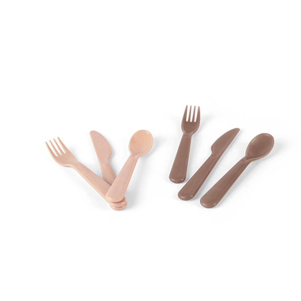tiny BIO Cutlery Set - Cream & Mocha - Toy Dubai (Toys MENA LLC)